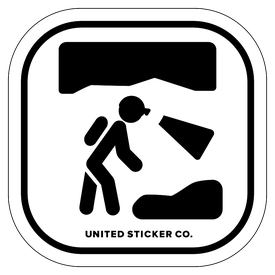 Caving & Spelunking Stick figure Decal | United Sticker Co.