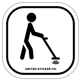 Metal Detector Stick figure Decal | United Sticker Co.