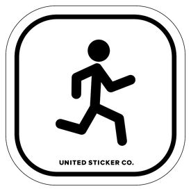 Running Stick figure Decal | United Sticker Co.