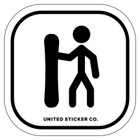 Snowboarding Stick Figure Decal | United Sticker Co.