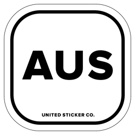 Australia [ AUS ] Lettering Decal | United Sticker Co.