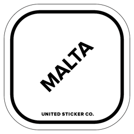Malta Lettering Decal | United Sticker Co.