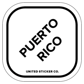 Puerto Rico Lettering Decal | United Sticker Co.