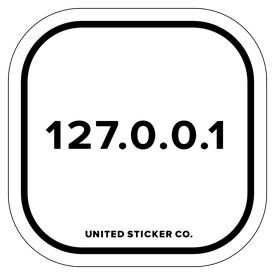 127.0.0.1 Numbers Decal | United Sticker Co.