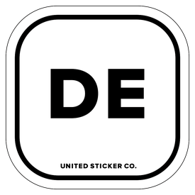 Denmark [ DK ] Lettering Decal | United Sticker Co.