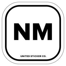 New Mexico [ NM ] Lettering Decal | United Sticker Co.