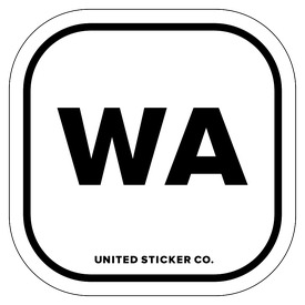 Washington [ WA ] Lettering Decal | United Sticker Co.