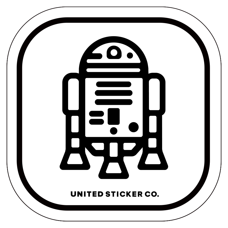 R2 Droid Icon Decal | United Sticker Co.
