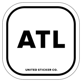 Atlanta [ ATL ] Lettering Decal | United Sticker Co.