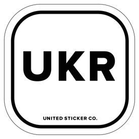 Ukraine [ UKR ] Lettering Decal | United Sticker Co.